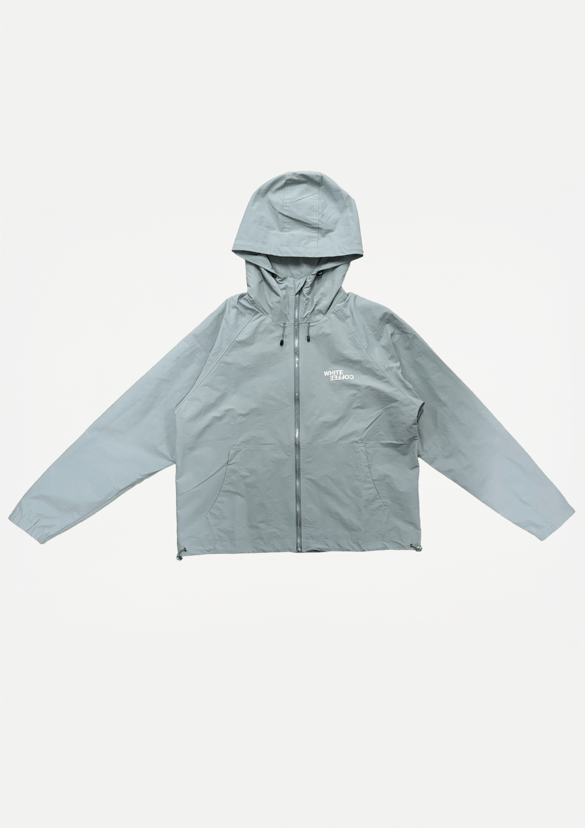 Back stretch windbreaker (Steel) – White Coffee