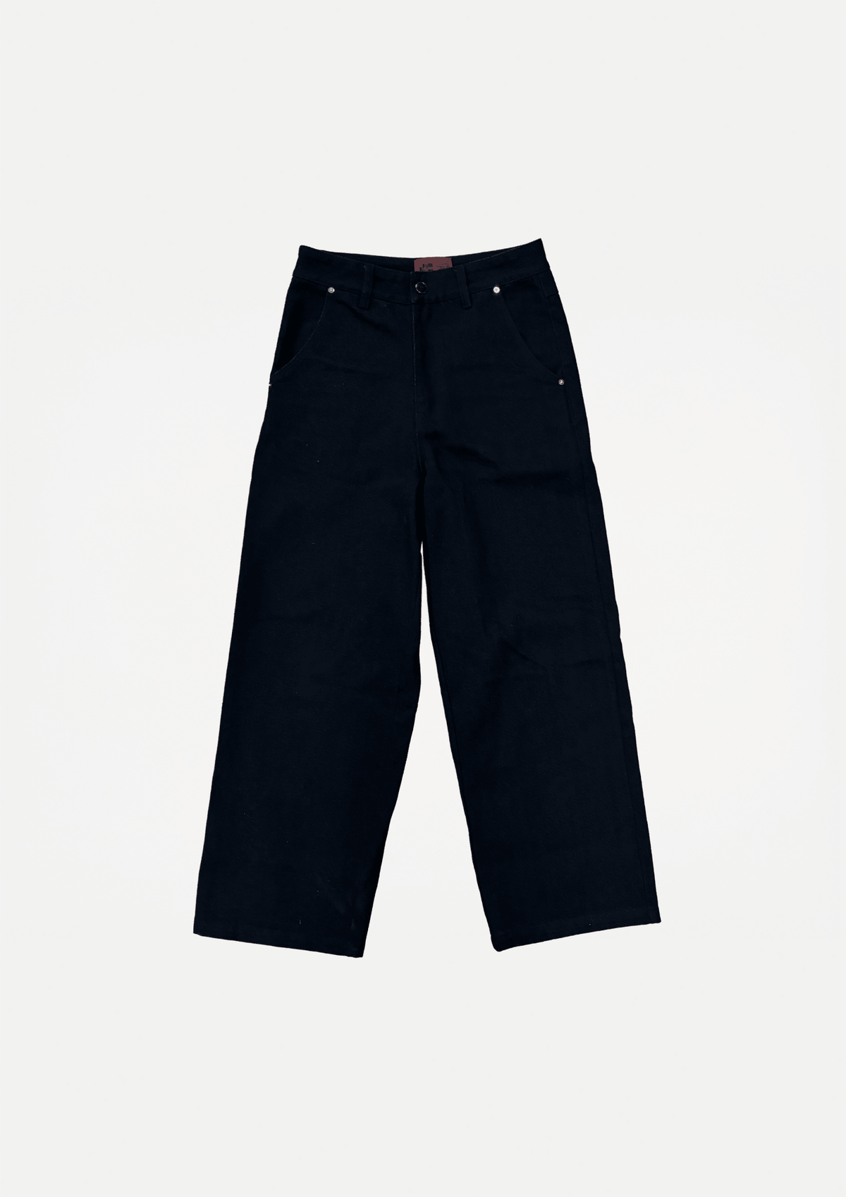 Wide raw denim jeans (Black) – White Coffee